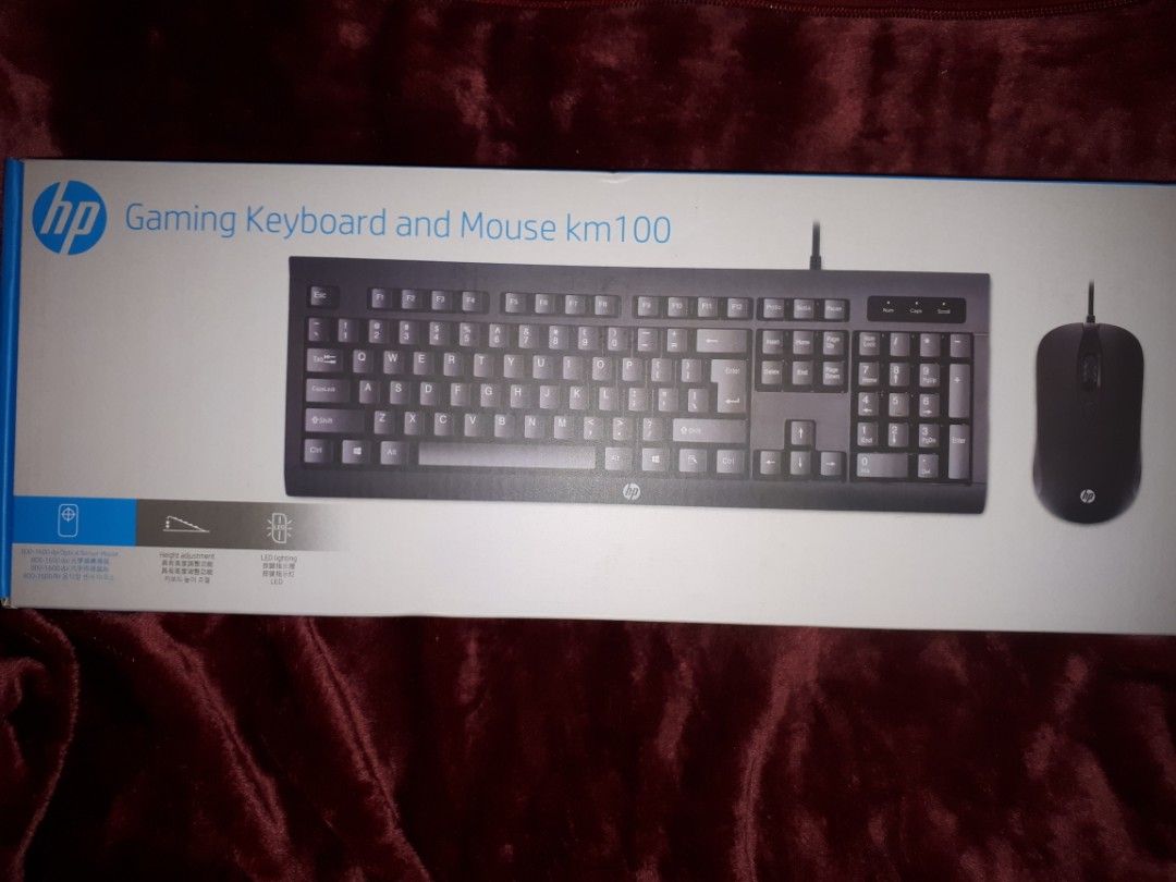 2 x HP Gaming Keyboard and Mouse KM100 Wired, Computers & Tech, Parts ...