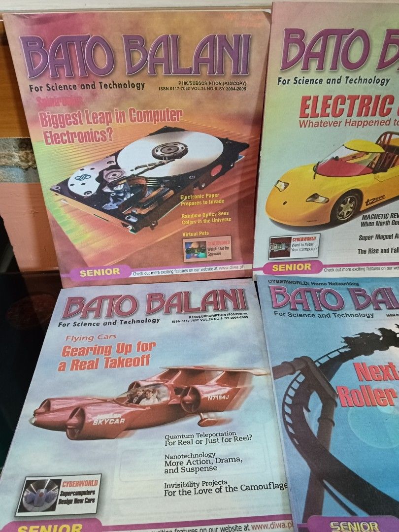 4x Bato Balani For Science & Technology (Senior) Computer Electronics, Electric Cars, Flying Car ...