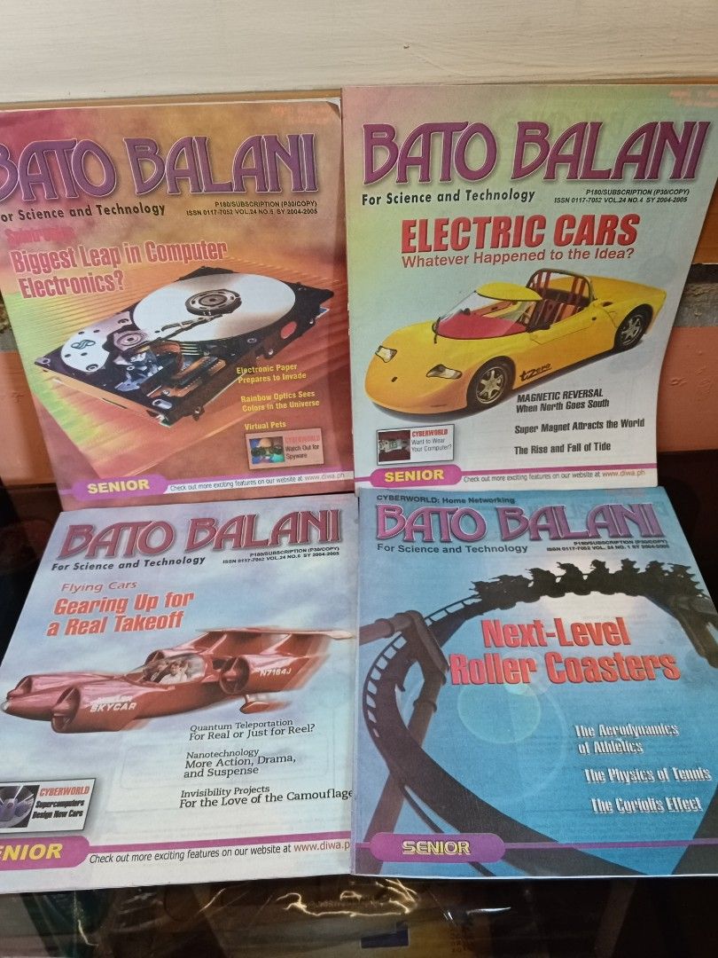 4x Bato Balani For Science & Technology (Senior) Computer Electronics, Electric Cars, Flying Car ...