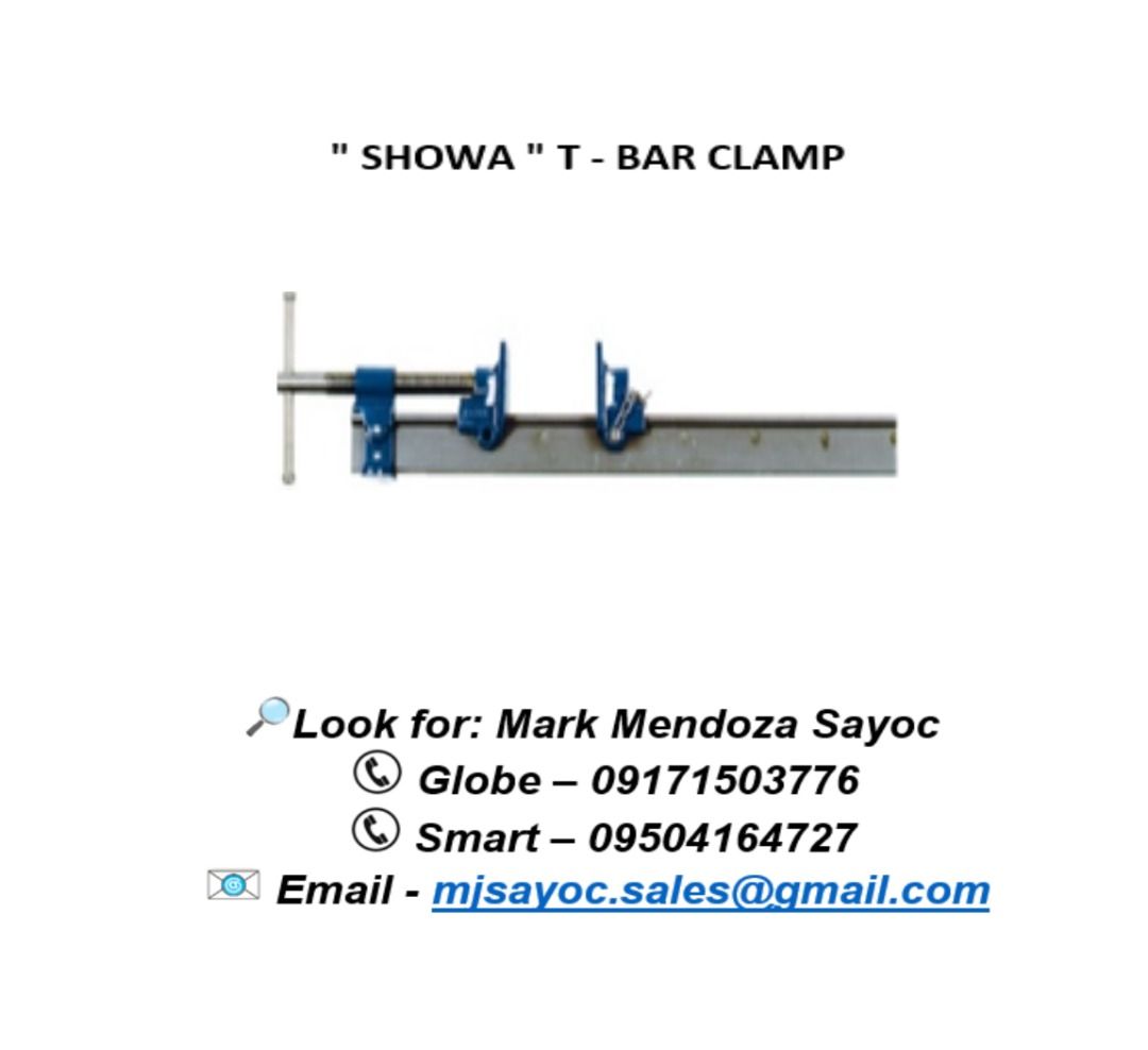 " SHOWA " T - BAR CLAMP, Commercial & Industrial, Construction Tools & Equipment on Carousell