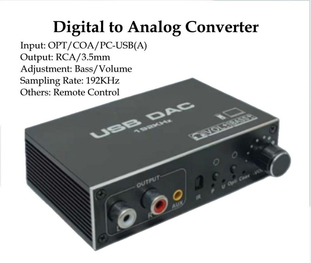 [實體商店]多功能 USB to RCA Converter, DAC, 光纖轉RCA, 同軸轉RCA, 光纖轉3.5mm, Optical ...