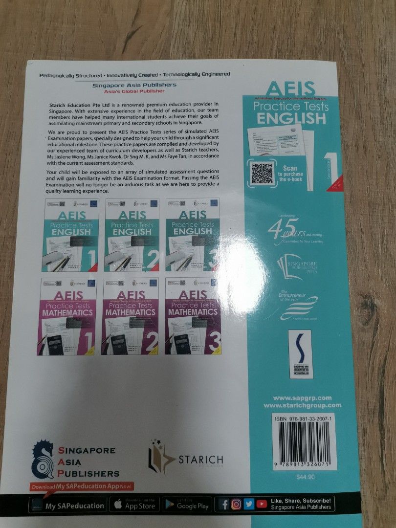 AEIS Practice Tests English Sec1, Hobbies & Toys, Books & Magazines ... AEIS Practice Tests English Sec1, Hobbies & Toys, Books & Magazines ...