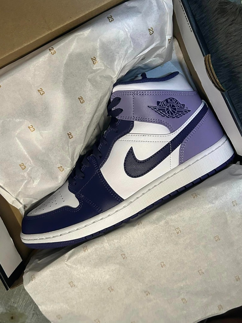 Air Jordan 1 Mid Sky J Purple, Men's Fashion, Footwear, Sneakers on ...