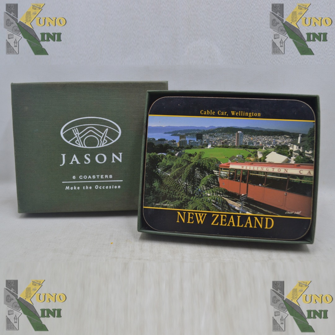 ALAS GELAS JASON WELLINGTON NEW ZEALAND-WELLINGTON COASTERS SET, 6 pcs ...