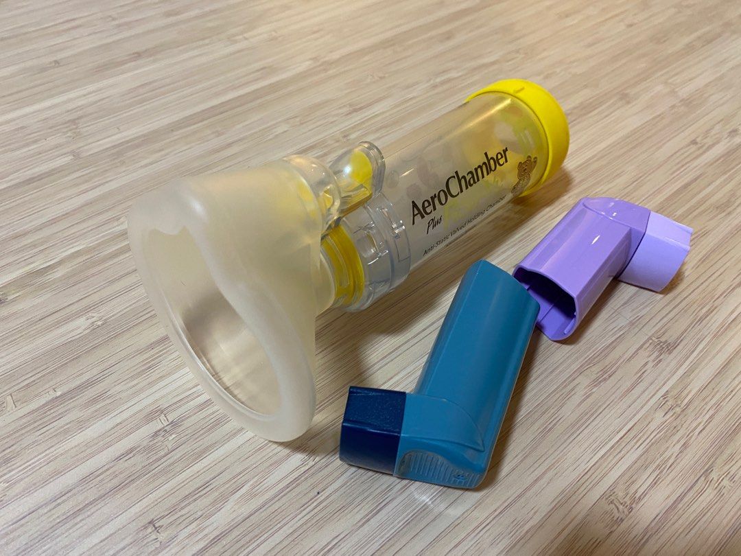 Asthma Inhaler AeroChamber Plus Flow-Vu Medium Mask (1-5 years) Anti ...