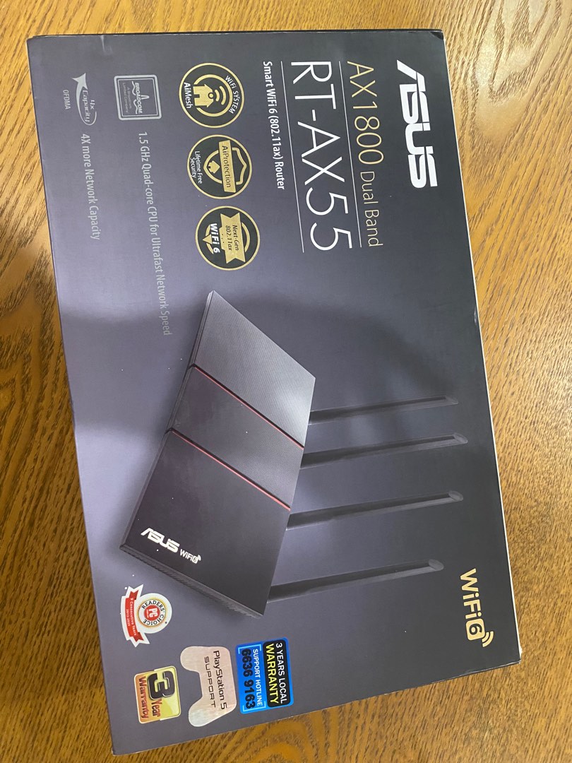 ASUS AX1800 dual band RT-AX55 wifi 6, Computers & Tech, Parts ...
