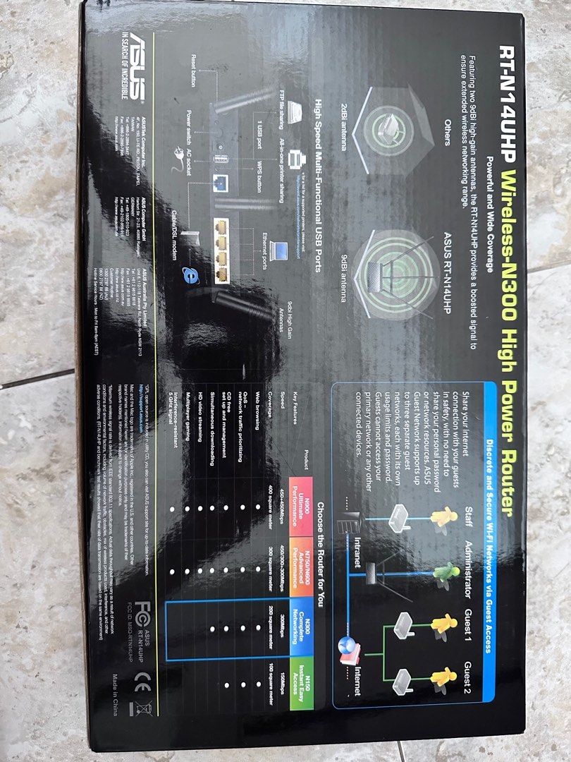 Asus RT-N14UHP high power router wireless-N300, Computers & Tech, Parts ...