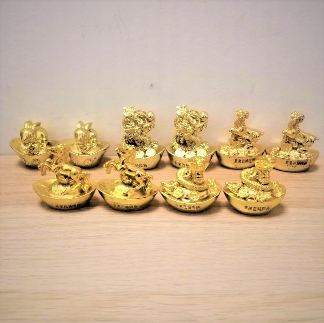Auspicious Loyang Temple Zodiac Gold Plated Lucky Charm 4D Lucky ...