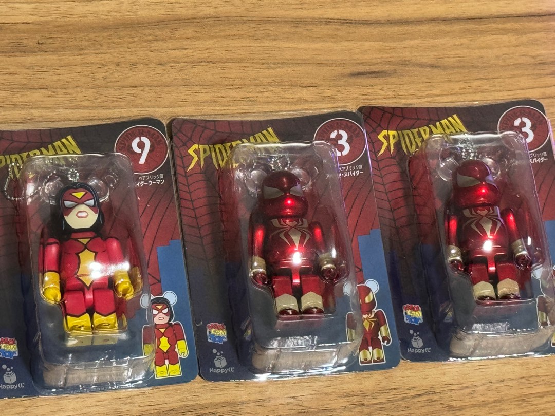 Bearbricks 100% Spiderman Kuji, Hobbies & Toys, Toys & Games on Carousell
