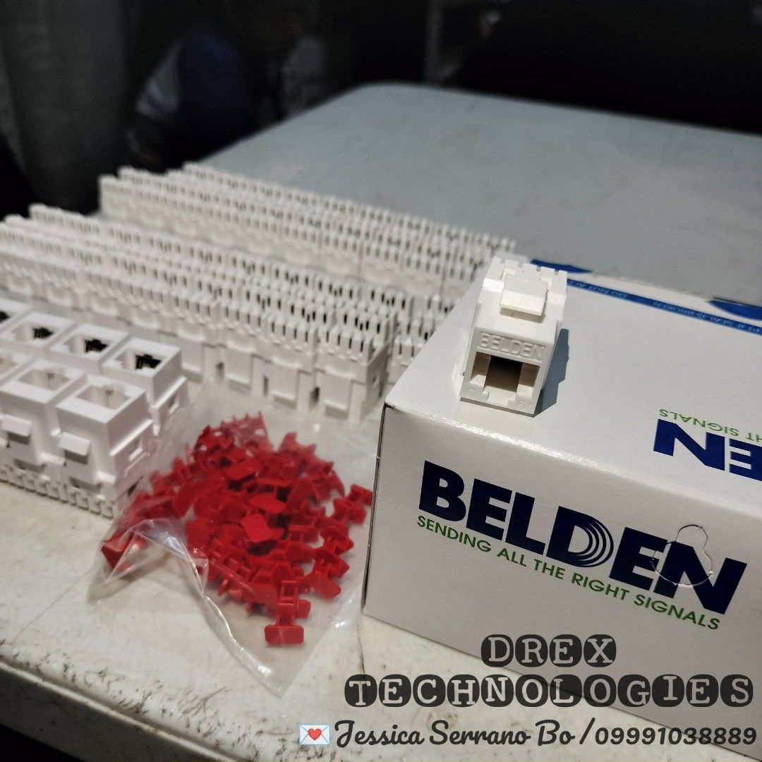 BELDEN Information Outlet Cat6 Black/White/Red/Blue, Computers & Tech ...