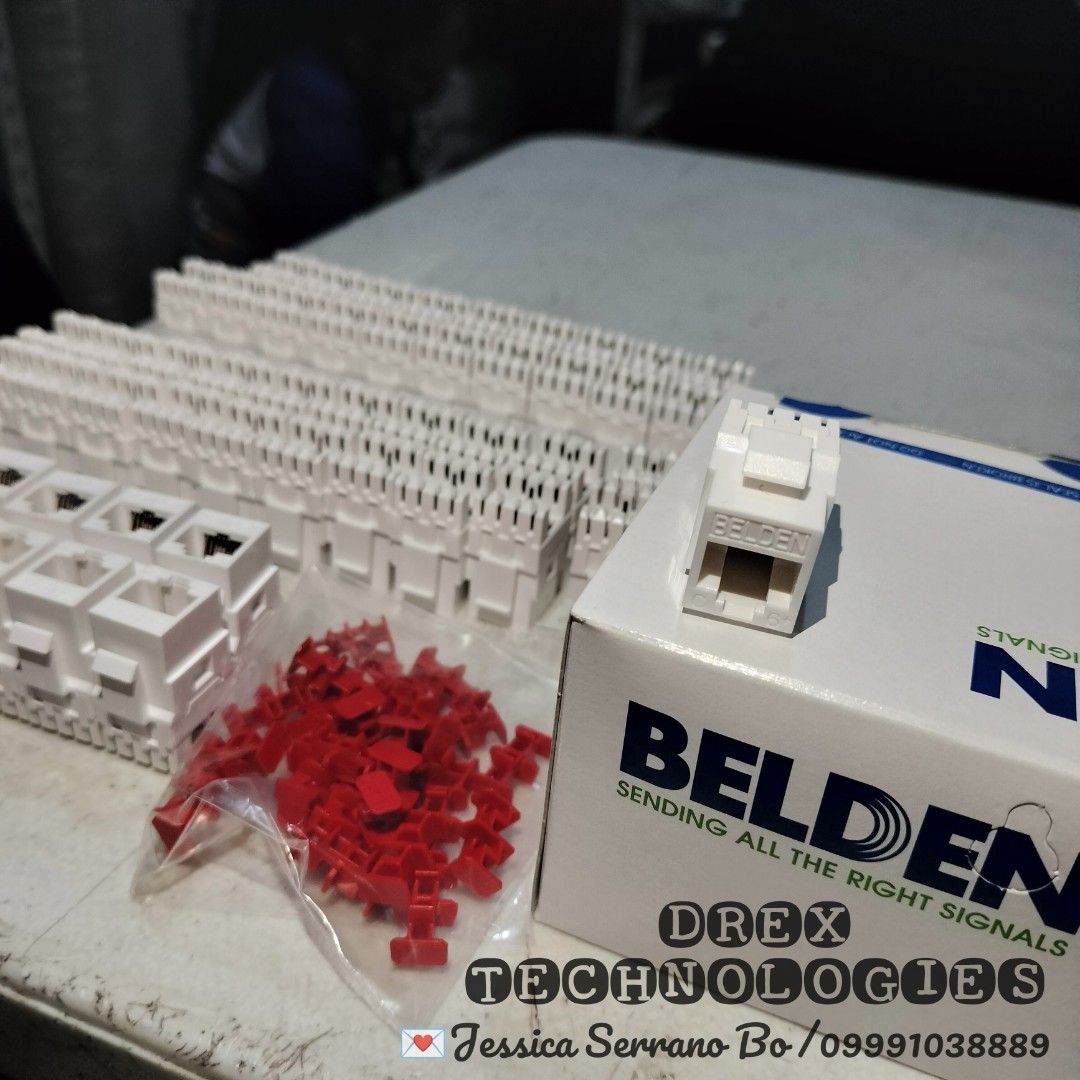 BELDEN Information Outlet Cat6 Black/White/Red/Blue, Computers & Tech ...