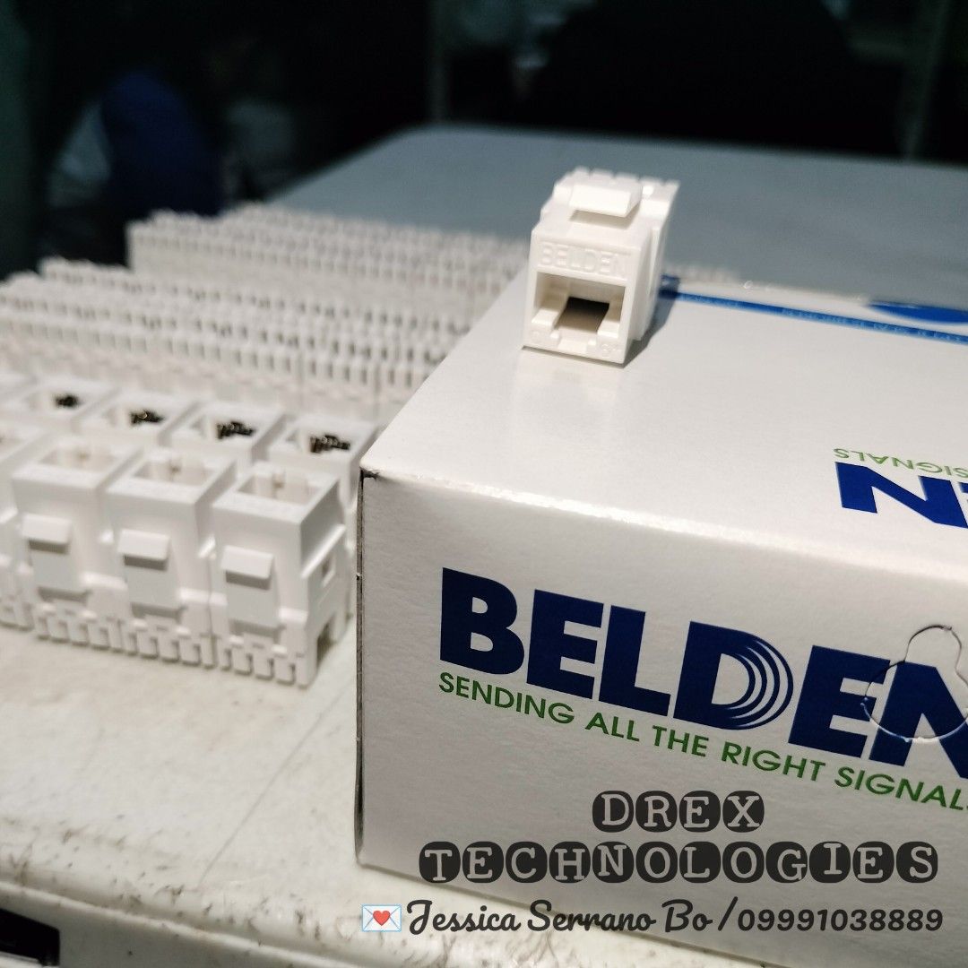 BELDEN Information Outlet Cat6 Black/White/Red/Blue, Computers & Tech ...