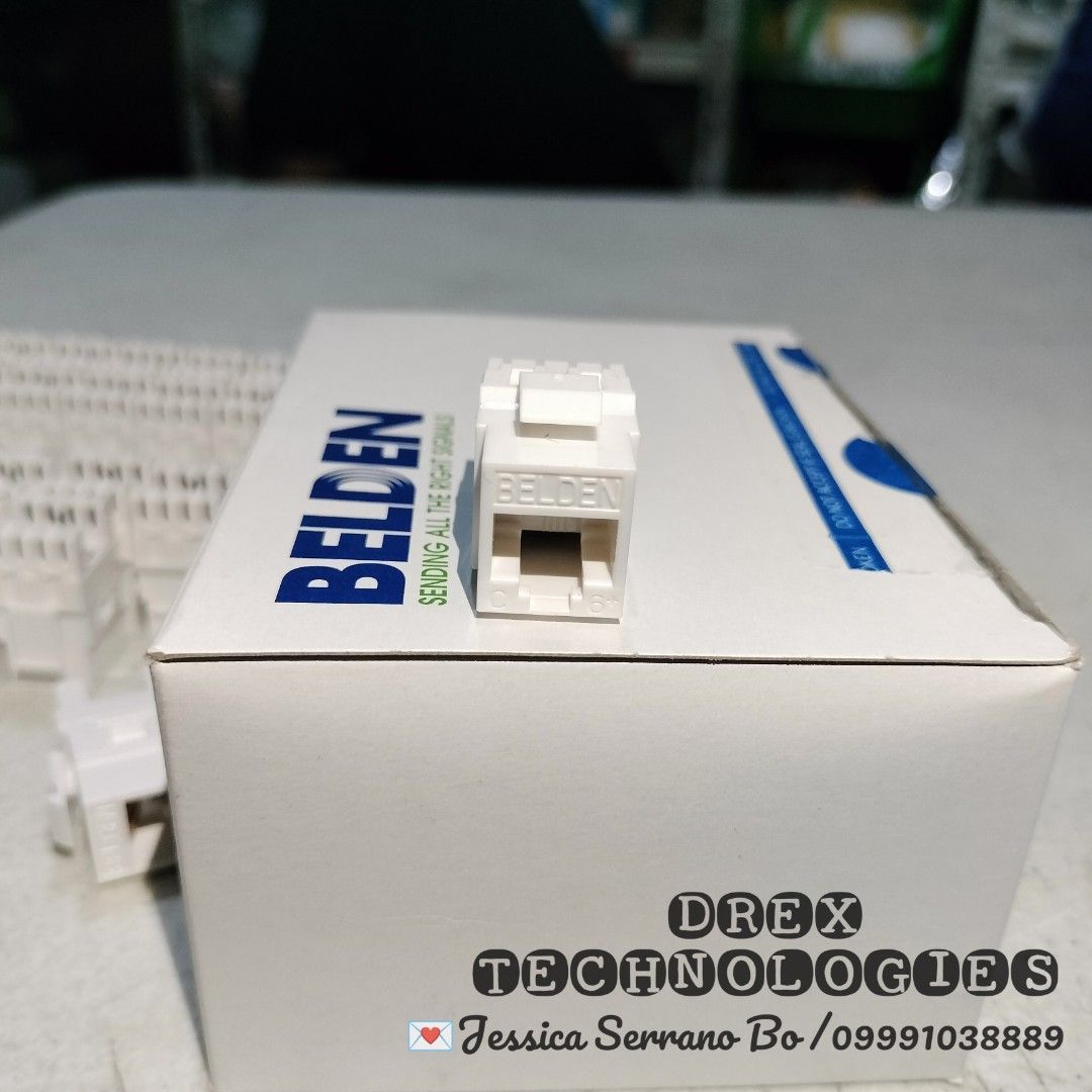 BELDEN Information Outlet Cat6 Black/White/Red/Blue, Computers & Tech ...