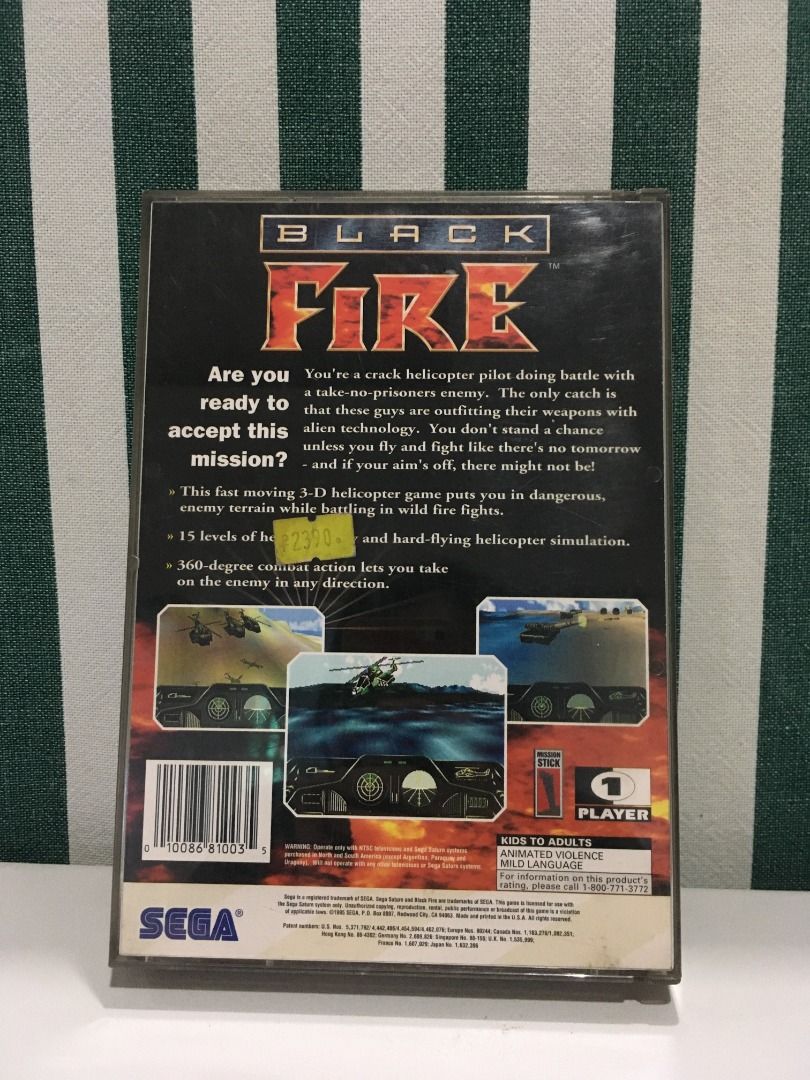 Black Fire - Sega Saturn CD / Vintage Video Game (1995), Hobbies & Toys ...