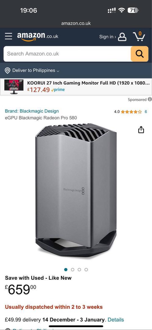 Blackmagic eGPU Pro, Computers & Tech, Parts & Accessories, Computer ...