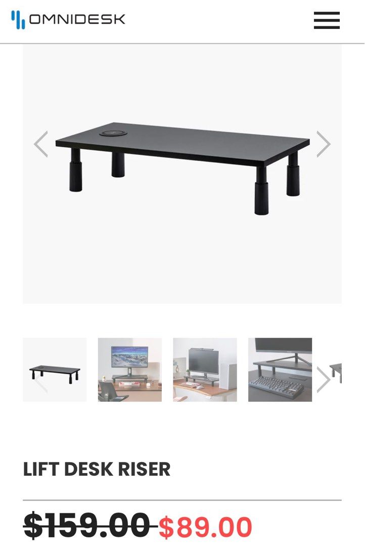 Brand new with box Omnidesk Lift Desk Riser with built-in wireless ...