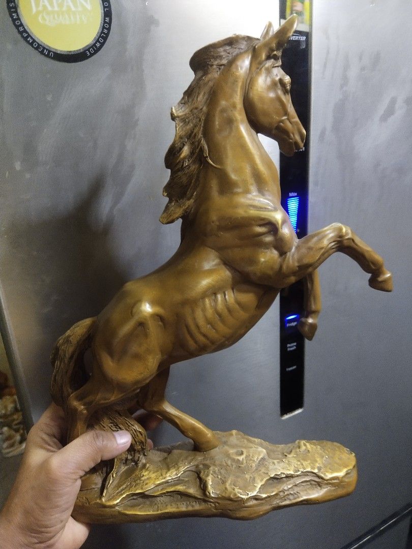 Brass victory horse statue display, Hobbies & Toys, Memorabilia ...