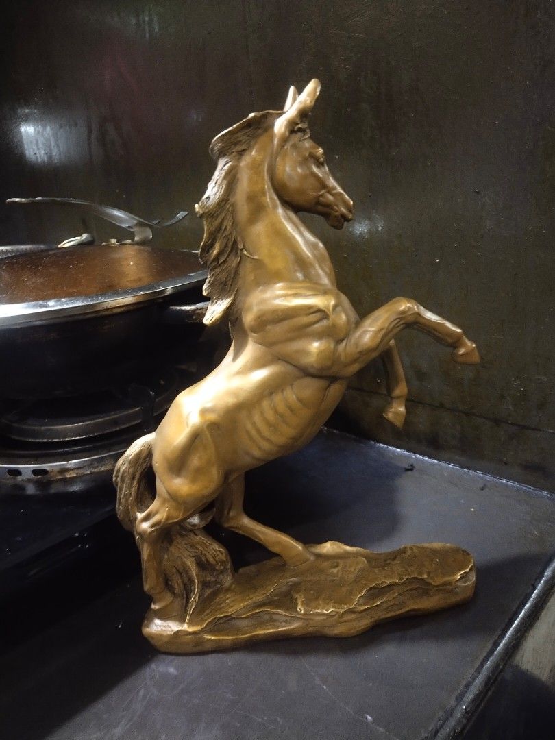 Brass victory horse statue display, Hobbies & Toys, Memorabilia ...