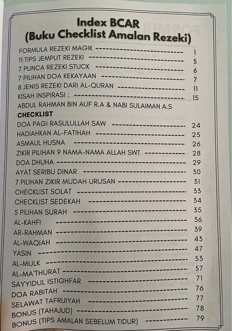 Buku Checklist Amalan Rezeki, Everything Else on Carousell Buku Checklist Amalan Rezeki, Everything Else on Carousell