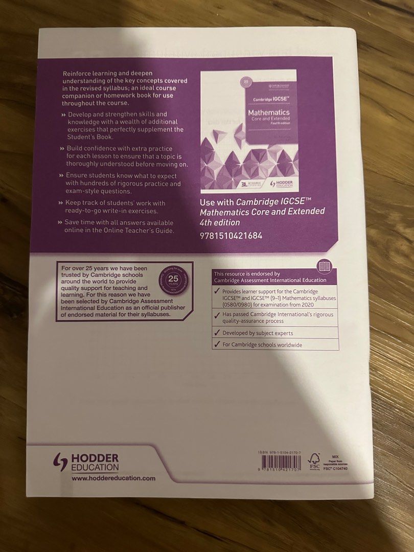 cambridge igcse mathematics core and extended fourth edition, Hobbies ...