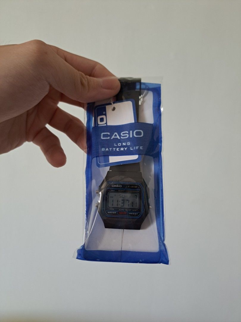 Casio F91-W digital army watch, Men's Fashion, Watches & Accessories ...