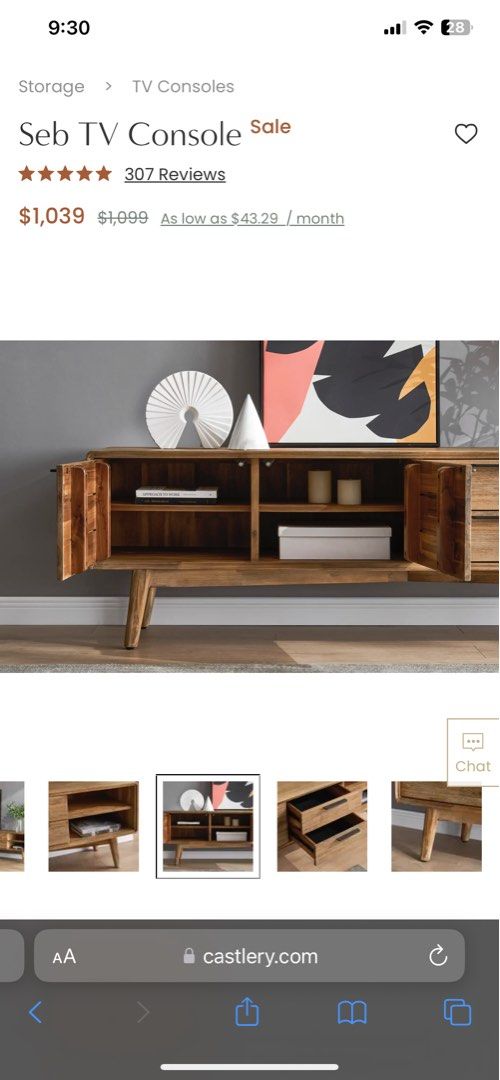 Castlery TV Console, Furniture & Home Living, Furniture, TV Consoles on ...
