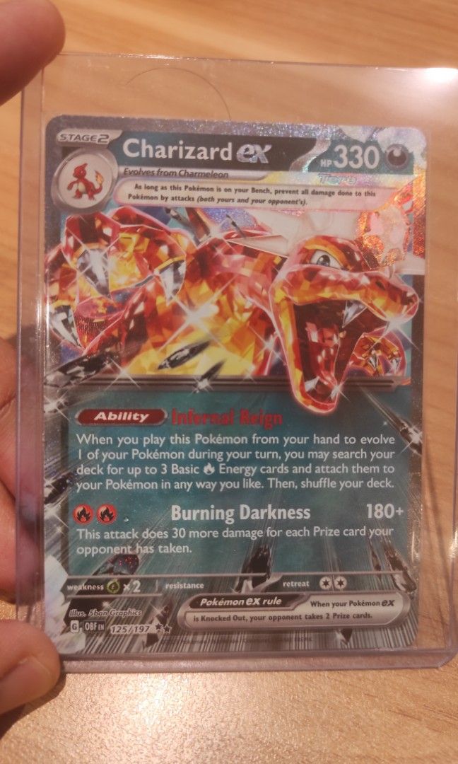 Charizard ex (Obsidian Flames), Hobbies & Toys, Toys & Games on Carousell