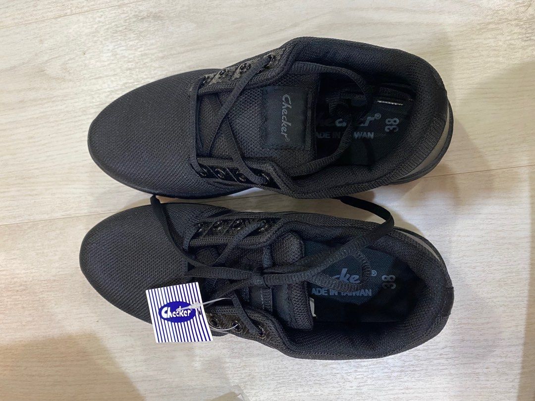 Checker school shoes black, Men's Fashion, Footwear, Casual shoes on ...