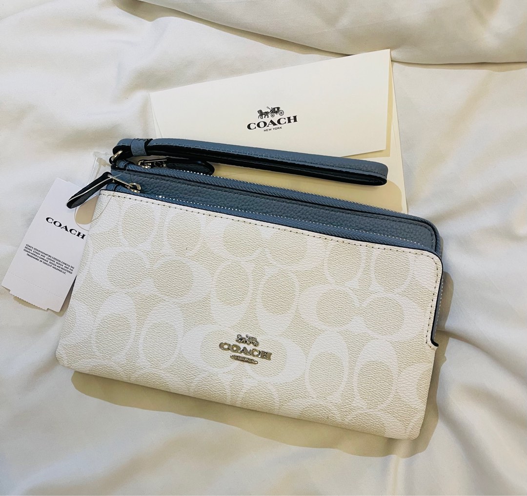 COACH DOUBLE ZIP LARGE WALLET, Women's Fashion, Bags & Wallets, Wallets ...