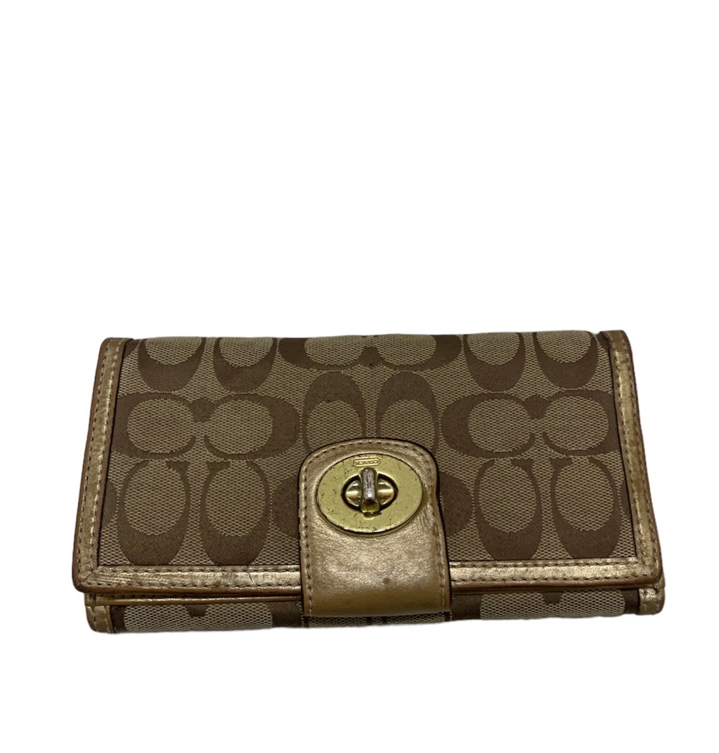 Coach monogram long wallet, Luxury, Bags & Wallets on Carousell