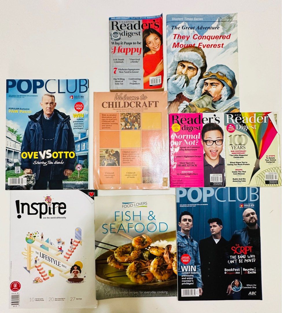 Collection of different magazines (Reader’s Digest, etc), Hobbies ...
