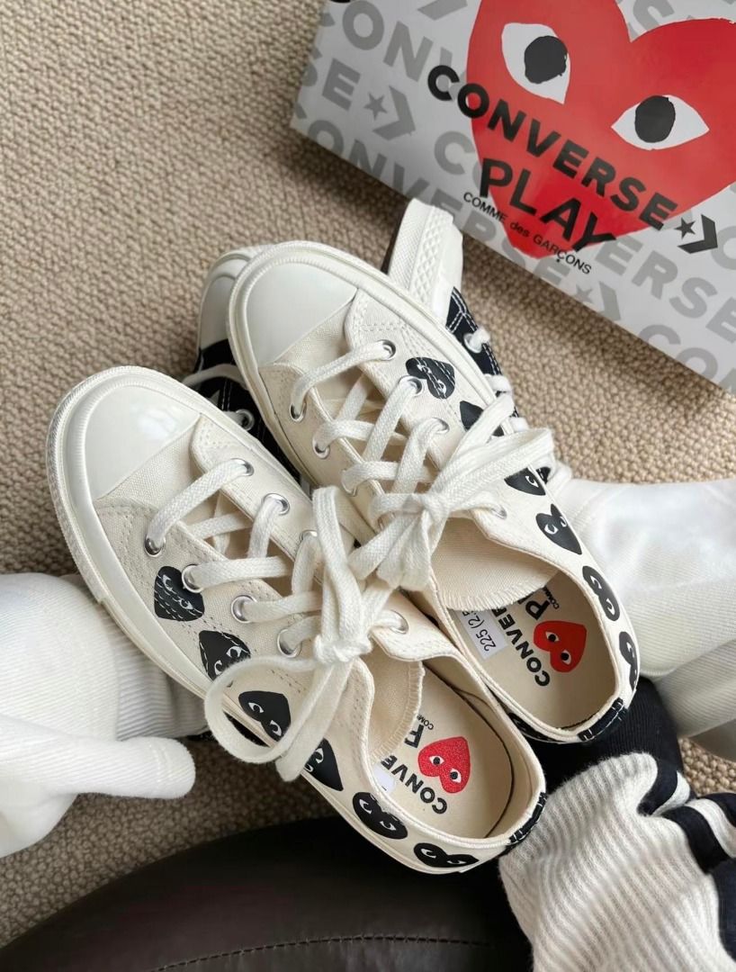 Converse Chuck Taylor x CDG Low Multi Black Heart, Women's Fashion ...