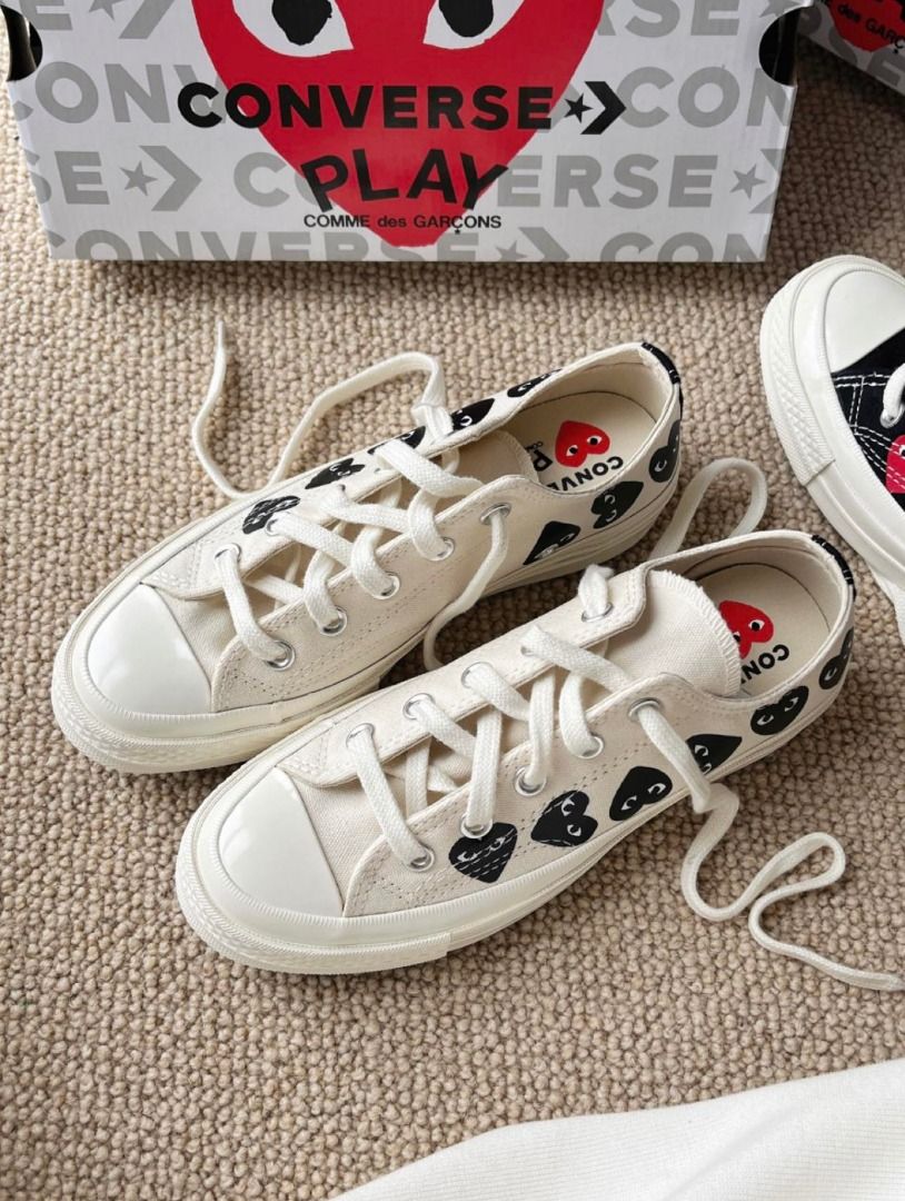 Converse Chuck Taylor x CDG Low Multi Black Heart, Women's Fashion ...