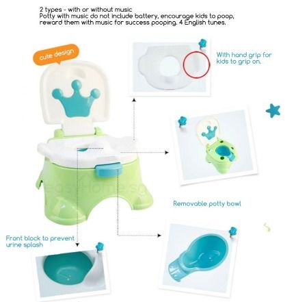 Crown Potty /With Music Option / Tunes to Reward Kids Children for ...
