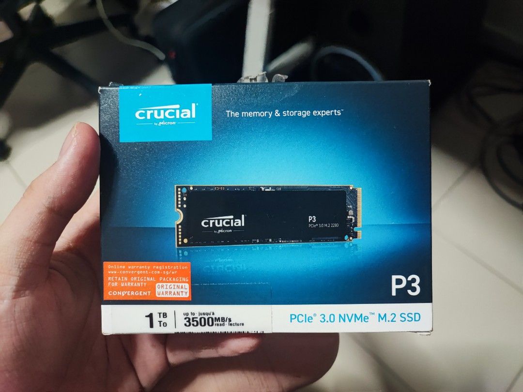 Crucial P3 1TB Gen 3 Nvme SSD, Computers & Tech, Parts & Accessories ...