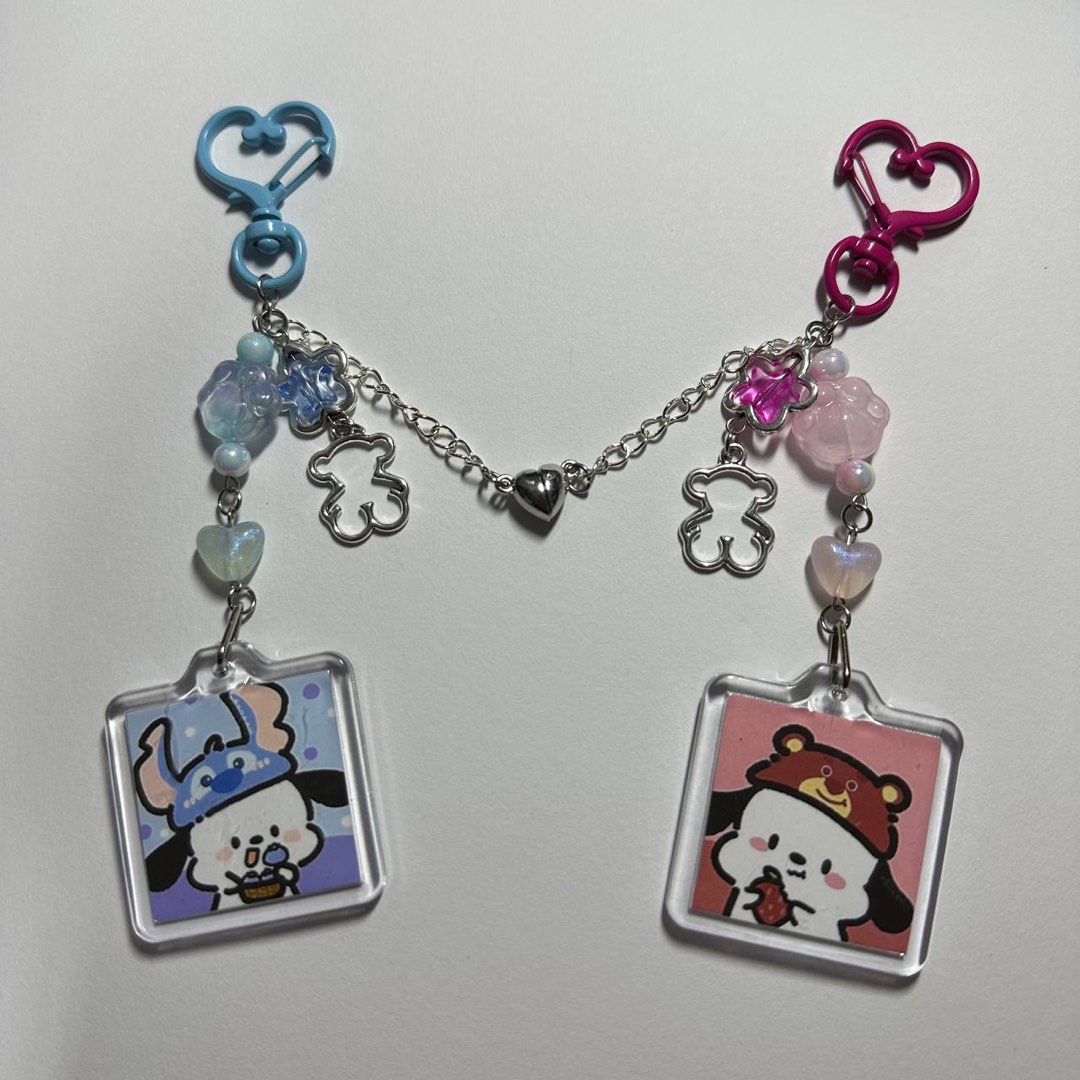 customisable matching couple keychains / beaded keychains, Hobbies ...