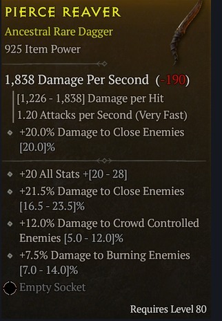 D4 Godly Rogue Items Diablo 4, Video Gaming, Gaming Accessories, In ...