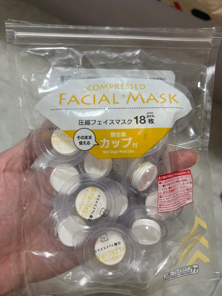 Daiso compression facial mask, Beauty & Personal Care, Face, Face Care ...