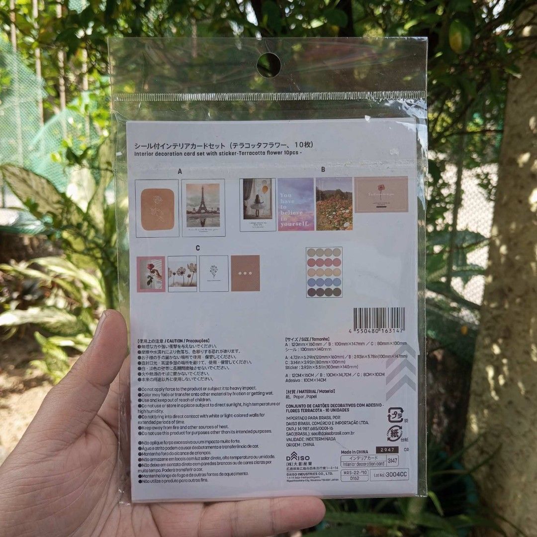 DAISO Interior Card Set, Hobbies & Toys, Stationary & Craft, Stationery ...