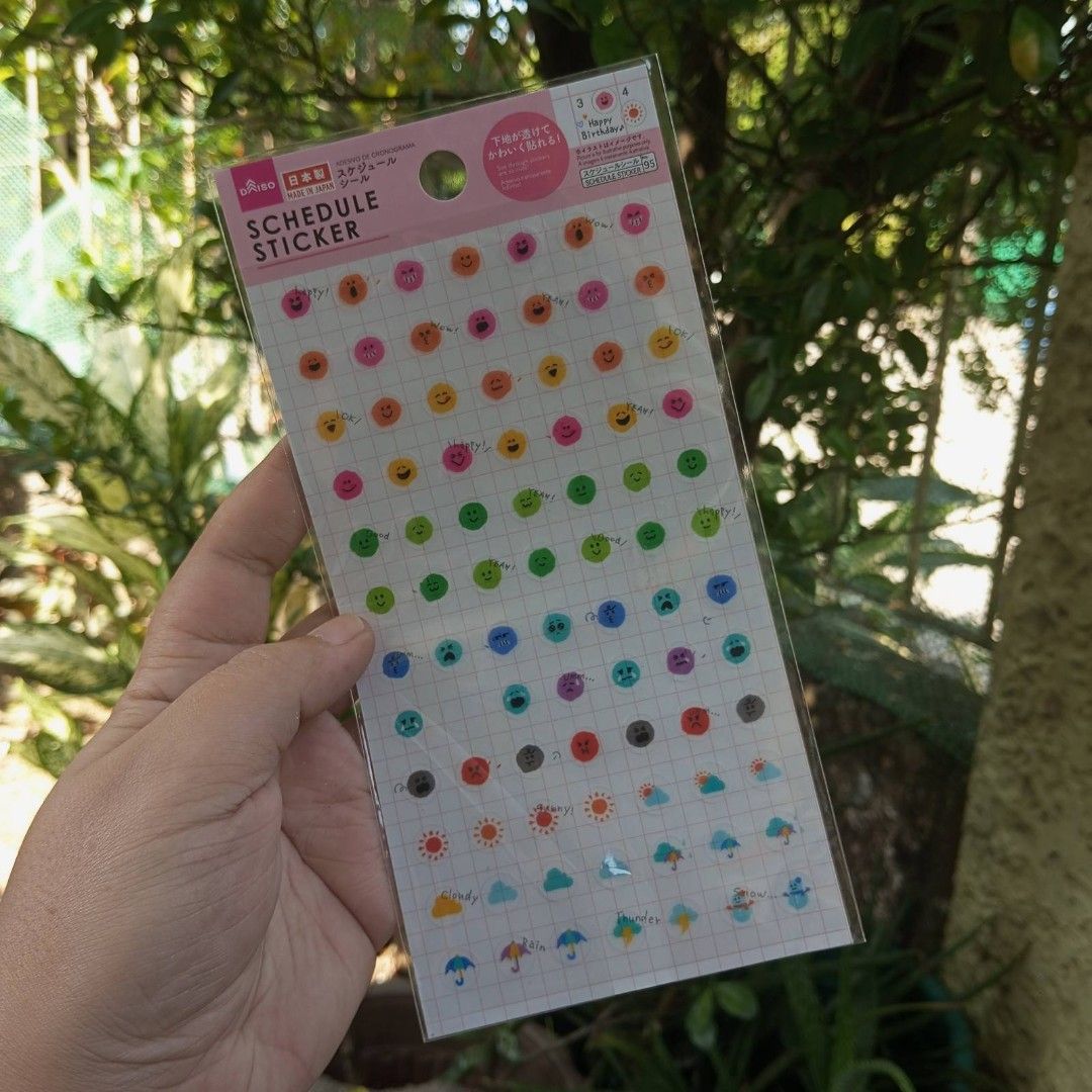 DAISO Schedule Sticker, Hobbies & Toys, Stationary & Craft, Craft ...
