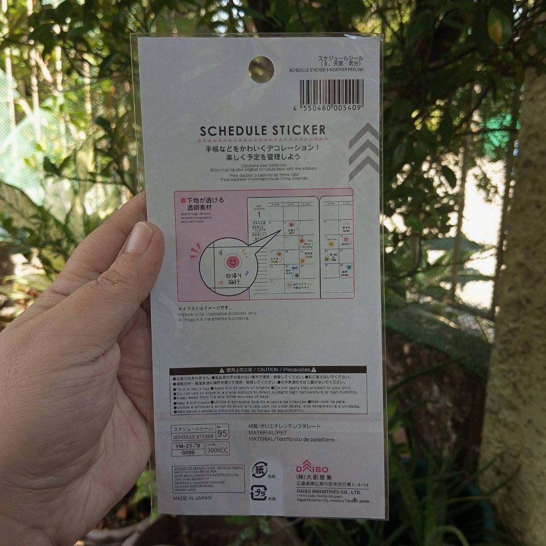 DAISO Schedule Sticker, Hobbies & Toys, Stationary & Craft, Craft ...