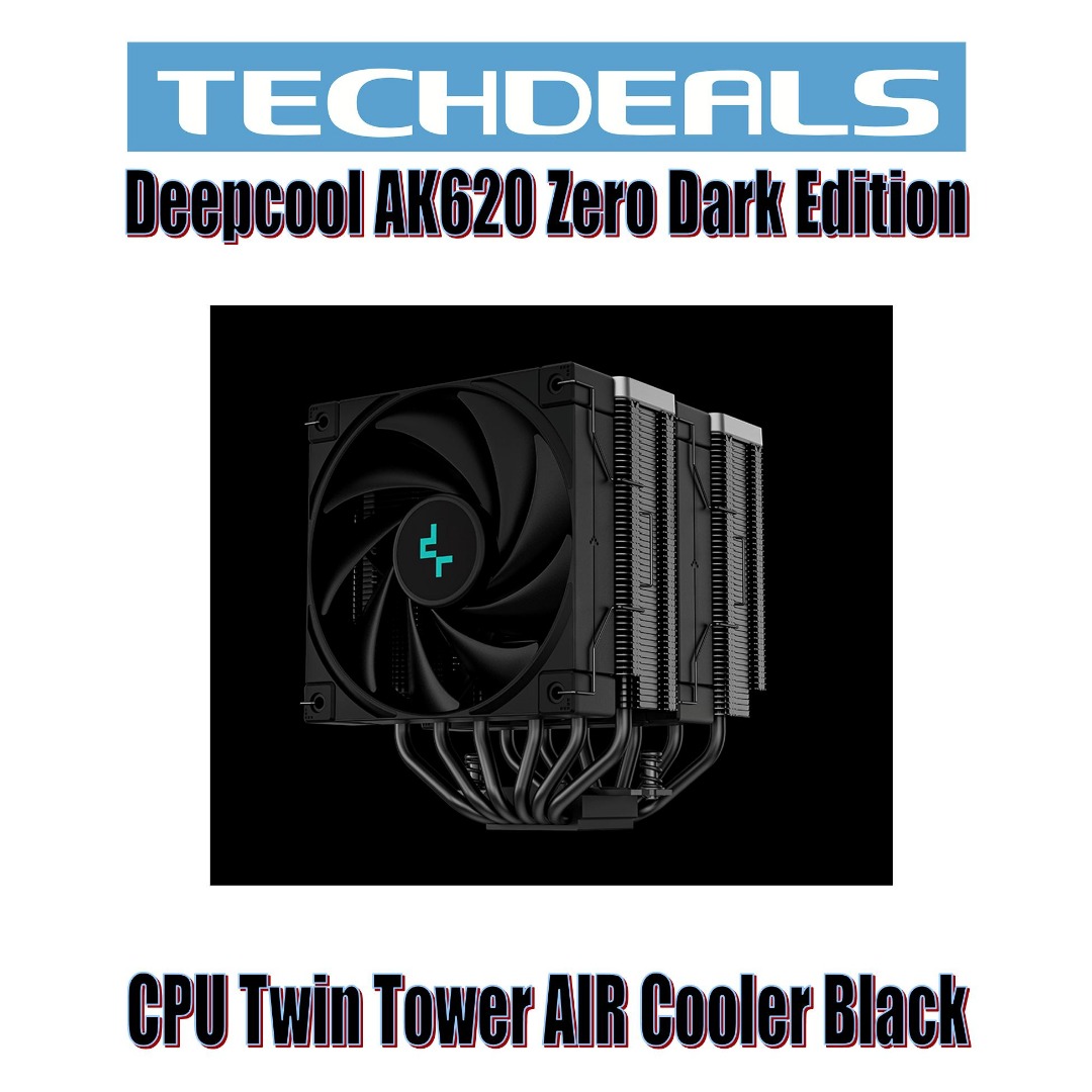 Deepcool AK620 Zero Dark Edition CPU Twin Tower AIR Cooler Black ...