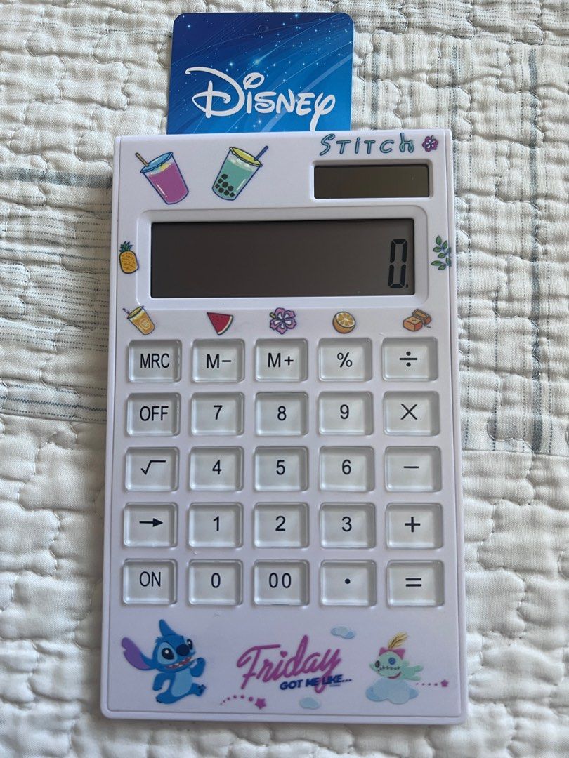 Disney Stitch Calculator 迪士尼史迪仔計算機, 興趣及遊戲, 手作＆自家設計, 文具 - Carousell