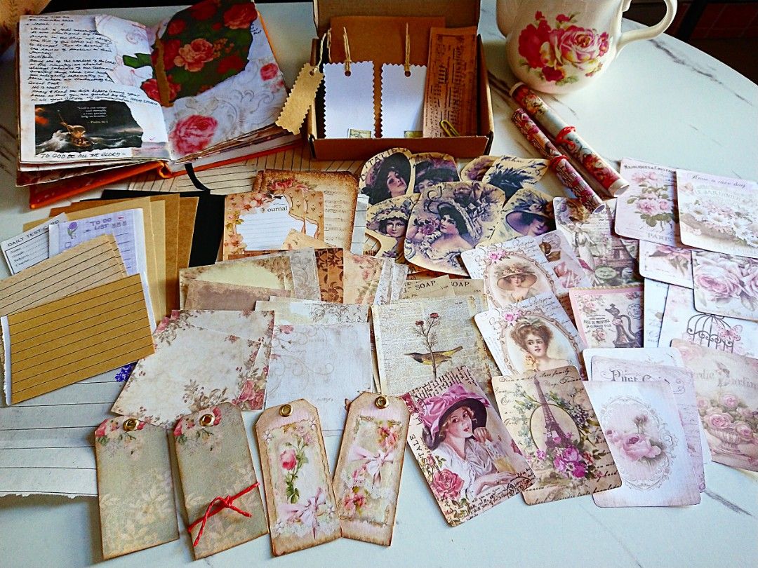 DIY Vintage Ephemera Junk Journal Diary Planner, Hobbies & Toys ...