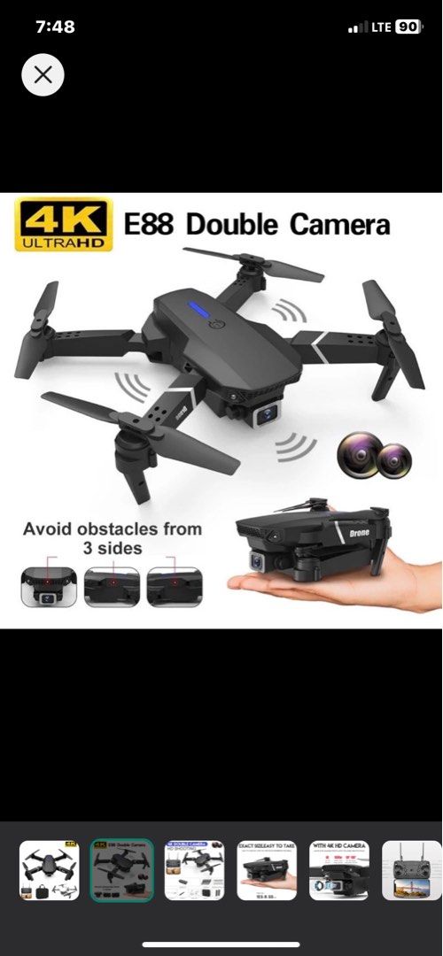 HF Drone 4K HD 1080p, Photography, Drones on Carousell