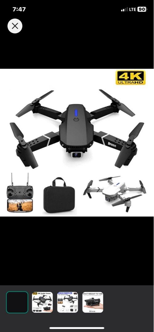 HF Drone 4K HD 1080p, Photography, Drones on Carousell
