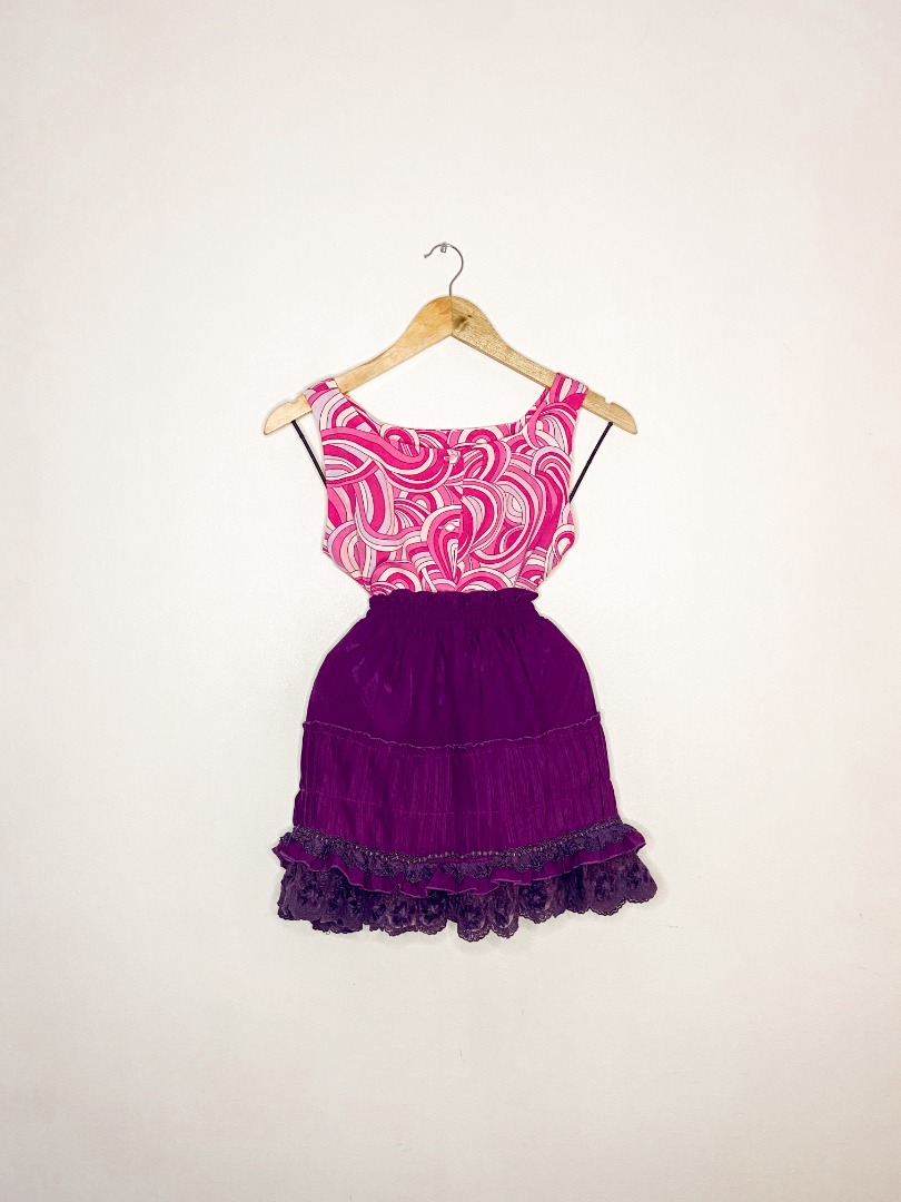 EB Pink Top & Purple Skirt, Women's Fashion, Dresses & Sets, Sets or ...