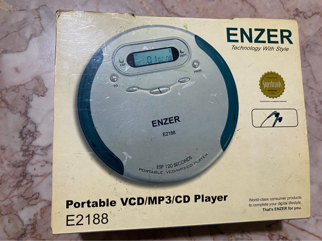 ENZER Model E2188 Portable VCD/MP3/CD Player, Audio, Portable Music ...