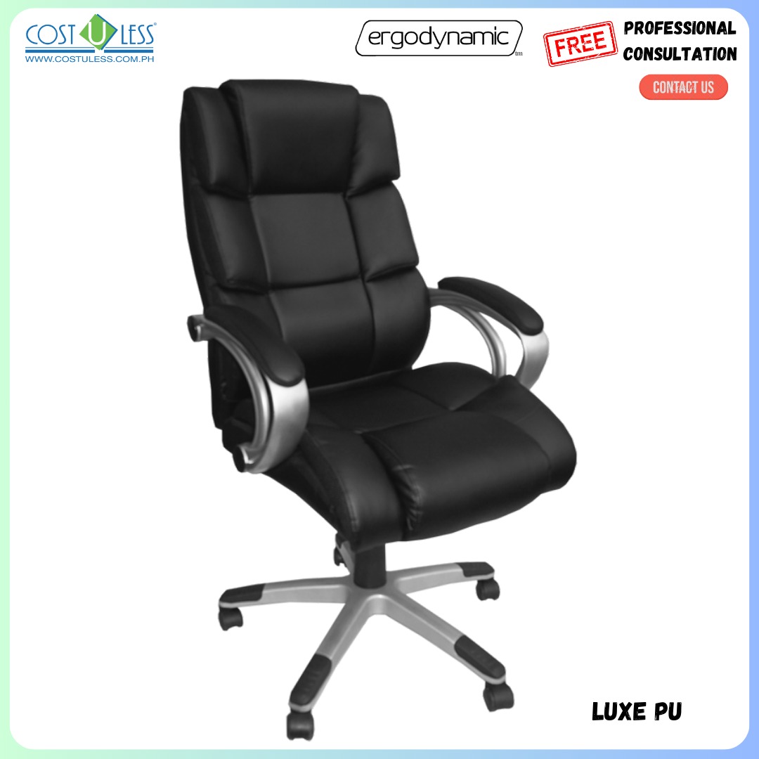 Ergodynamic LUXE PU Faux Leather Office Chair Furniture, Leather Chair ...