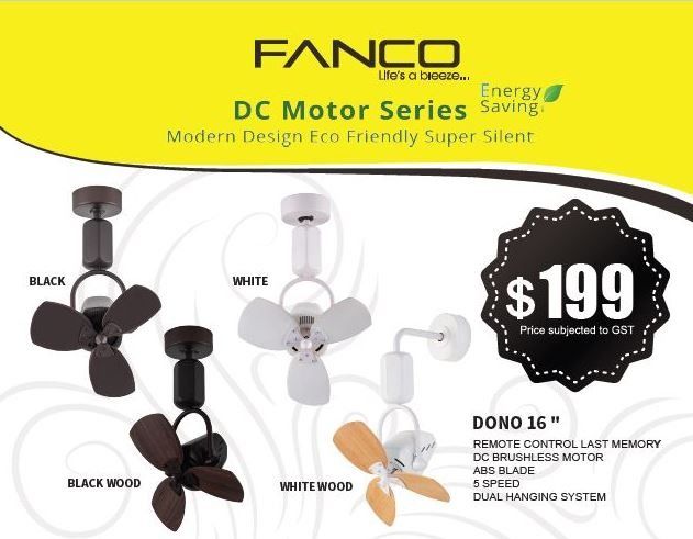 Fanco DONO 16 Inch Corner Fan with Remote Control, Furniture & Home ...